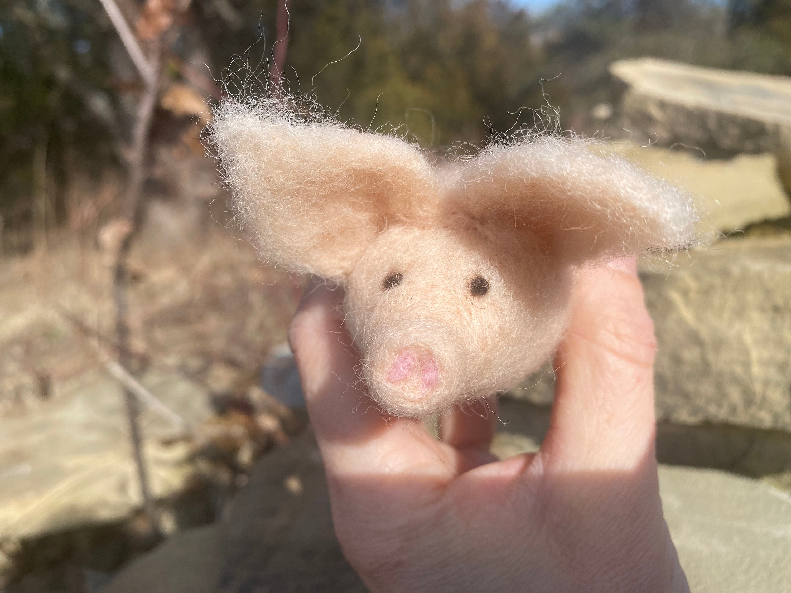Needle Felted Pigs Three Little Pigs Felt Spotted Hogs - Etsy