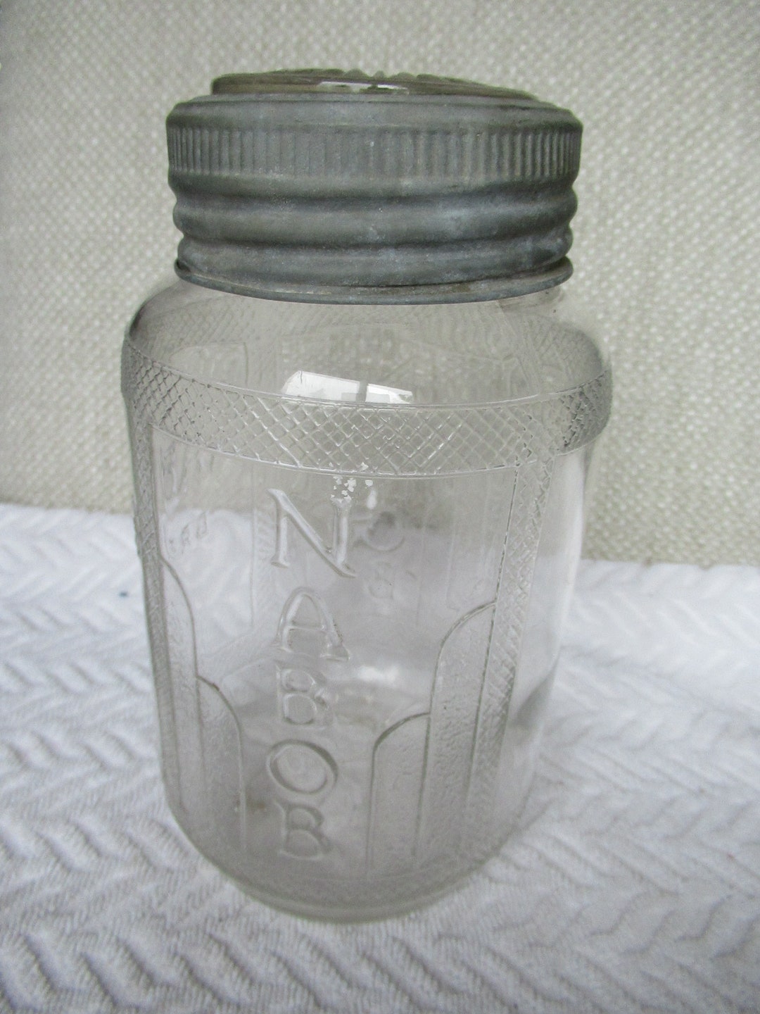 Vintage Nabob Coffee Glass Jar Container With Glass Lid And Etsy