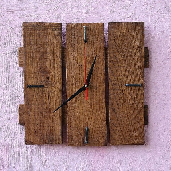 Reclaimed Wood Clock - Etsy UK