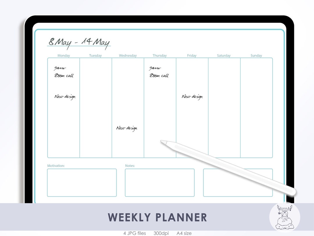 Weekly Planner - Worksheet - Plan for the Week - Week Schedule ...