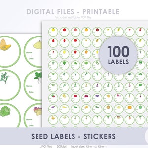 Seed Label Design - Sticker - Label Design for Gardeners - Digital File ...