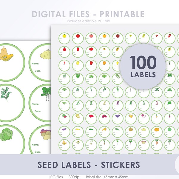 Seed Labels - Etsy