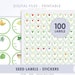 Seed Label Design - Sticker - Label Design for Gardeners - Digital File ...