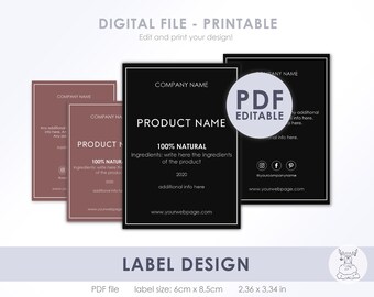 Jam Label Design - Editable Label Template - PDF - Digital File ...