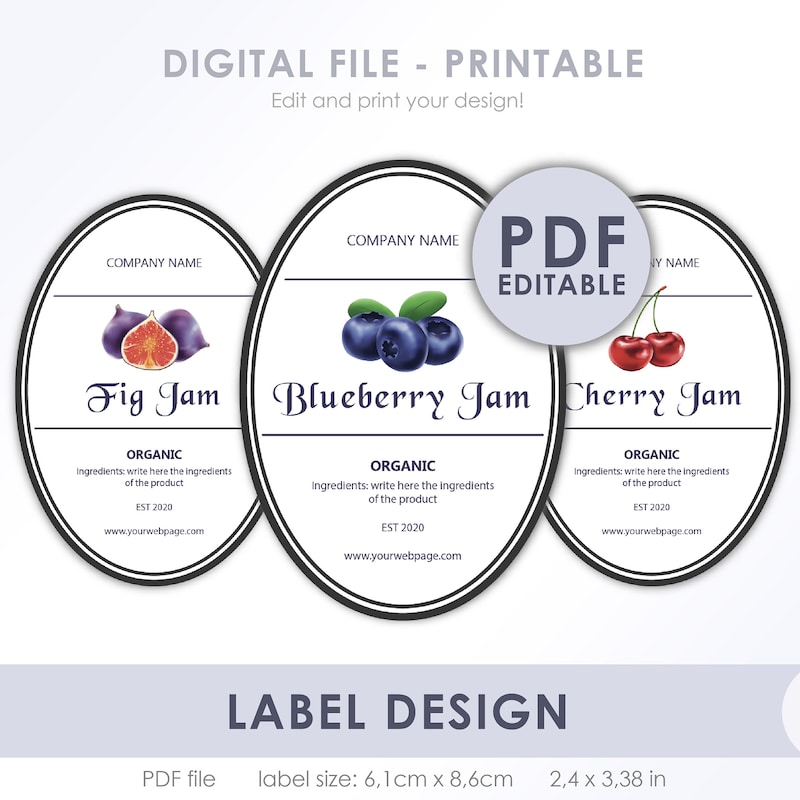 Jam Label - Etsy