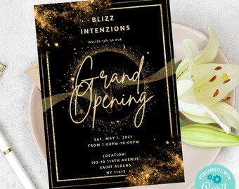 Electronic Grand Opening Launch Party Invitation Template, Social Media ...