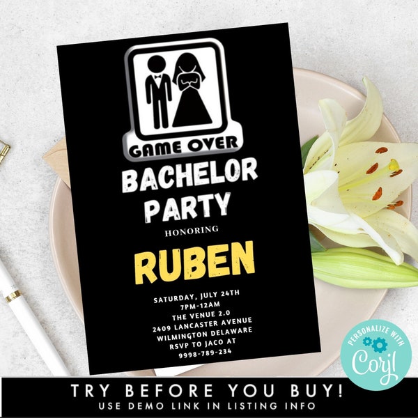 Groom Bachelor Party Invitation - Etsy