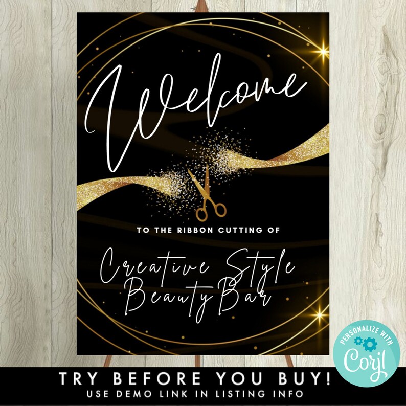 Grand Opening Welcome Sign Edit Yourself Template Printable - Etsy