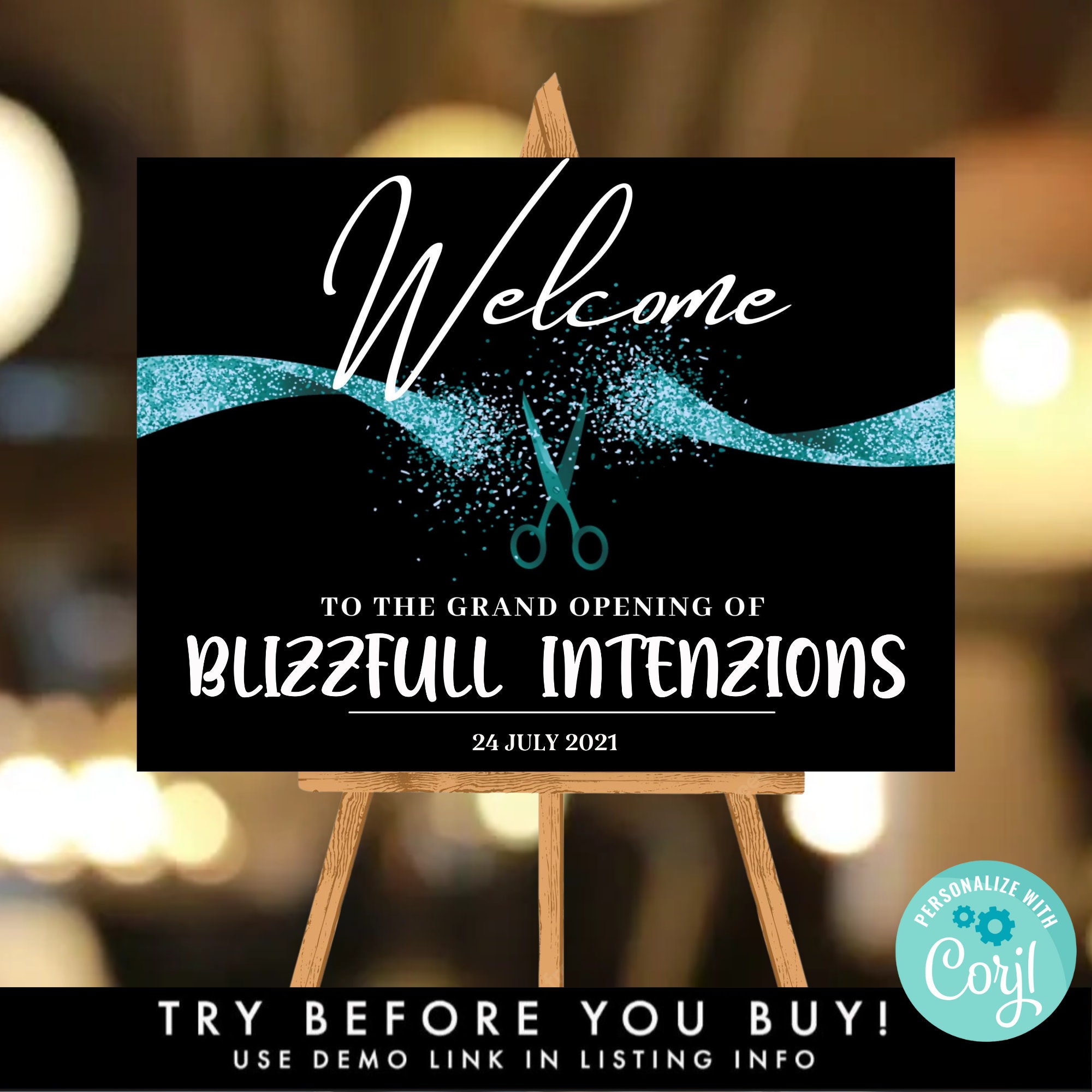 Grand Opening Welcome Sign Edit Yourself Template, Printable Sign 24x18 ...