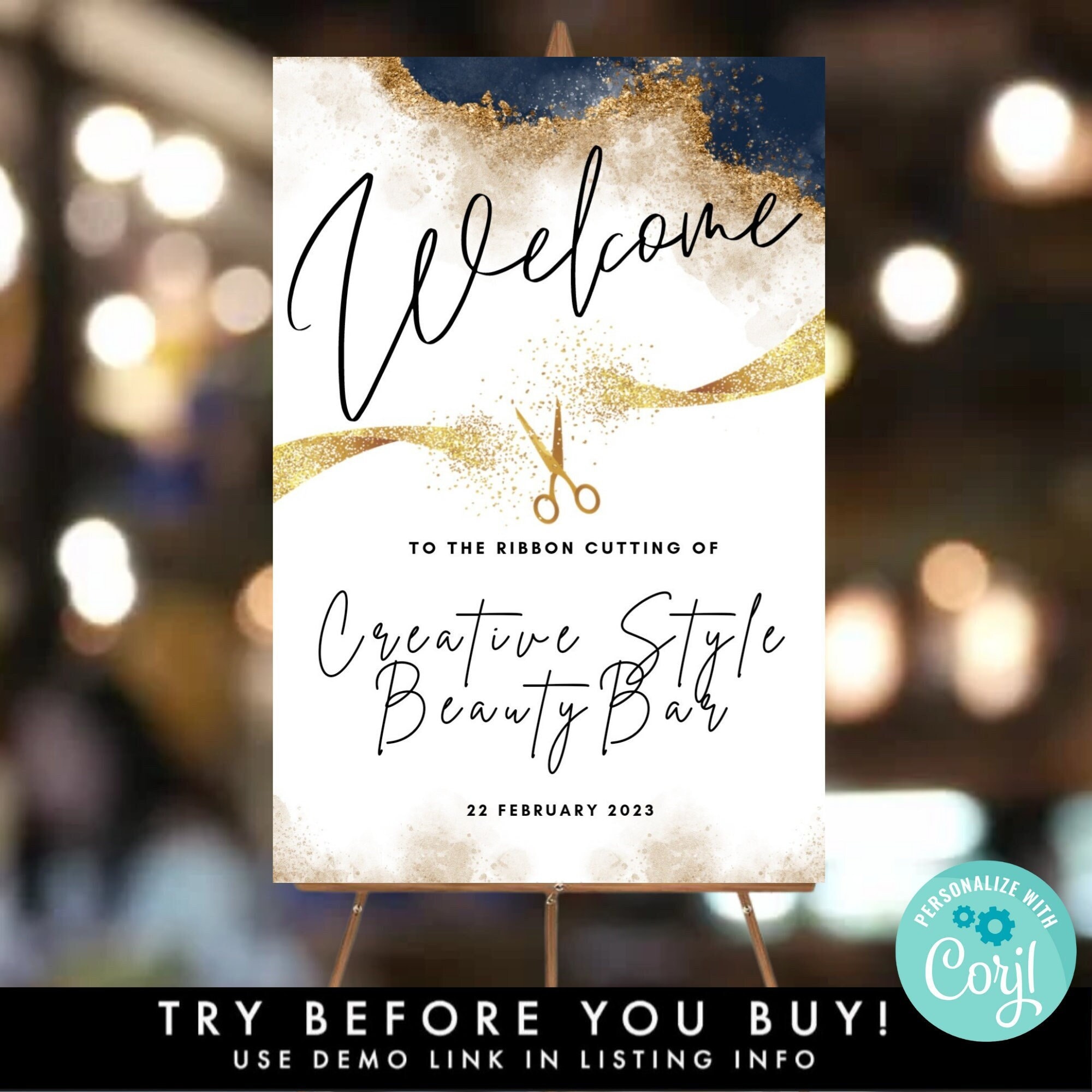 Grand Opening Welcome Sign Edit Yourself Template, Printable Sign 24X36 ...