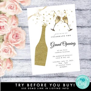 Electronic Grand Opening Launch Party Invitation Template, Paperless ...