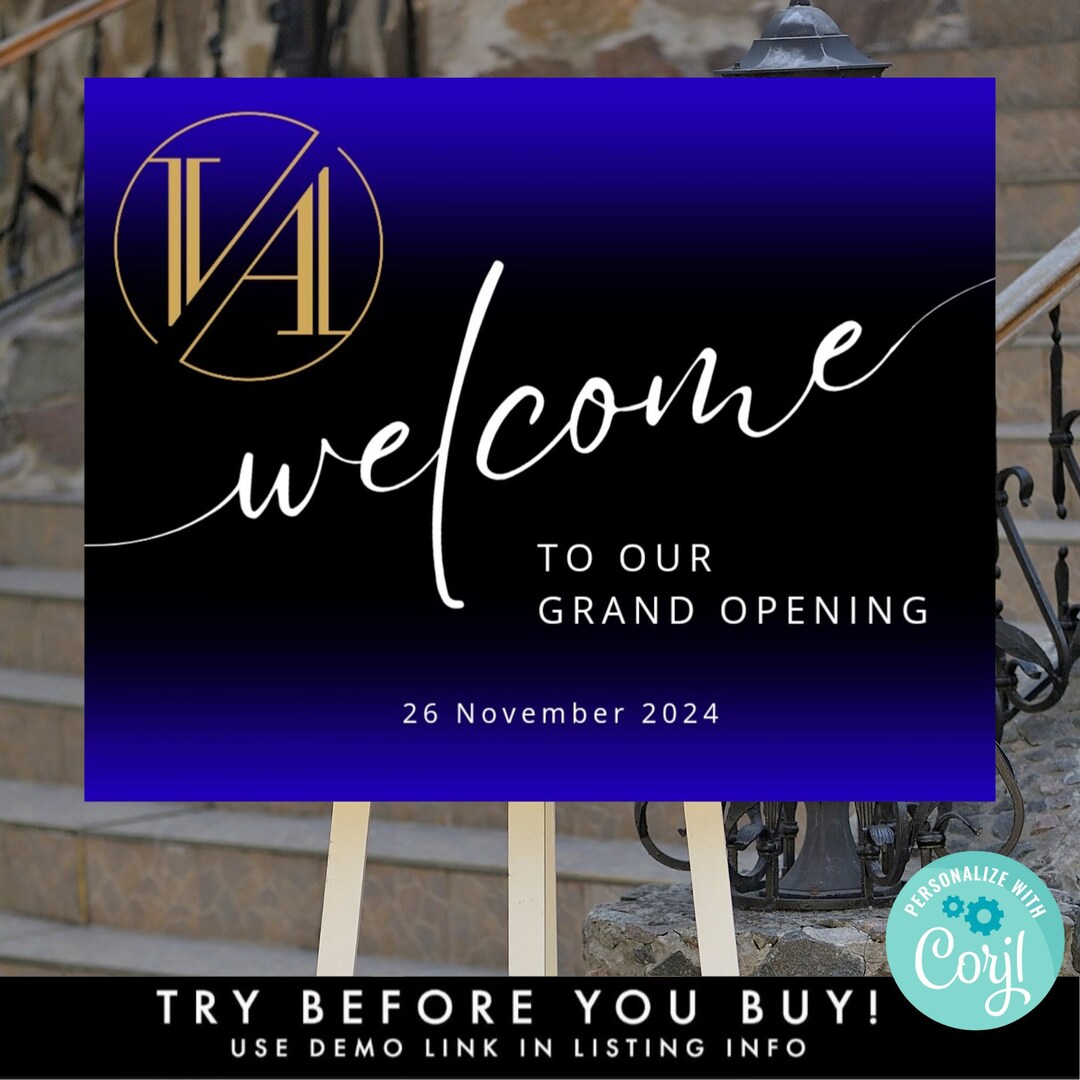 Corporate Event Welcome Sign, Editable Business Function Signage ...