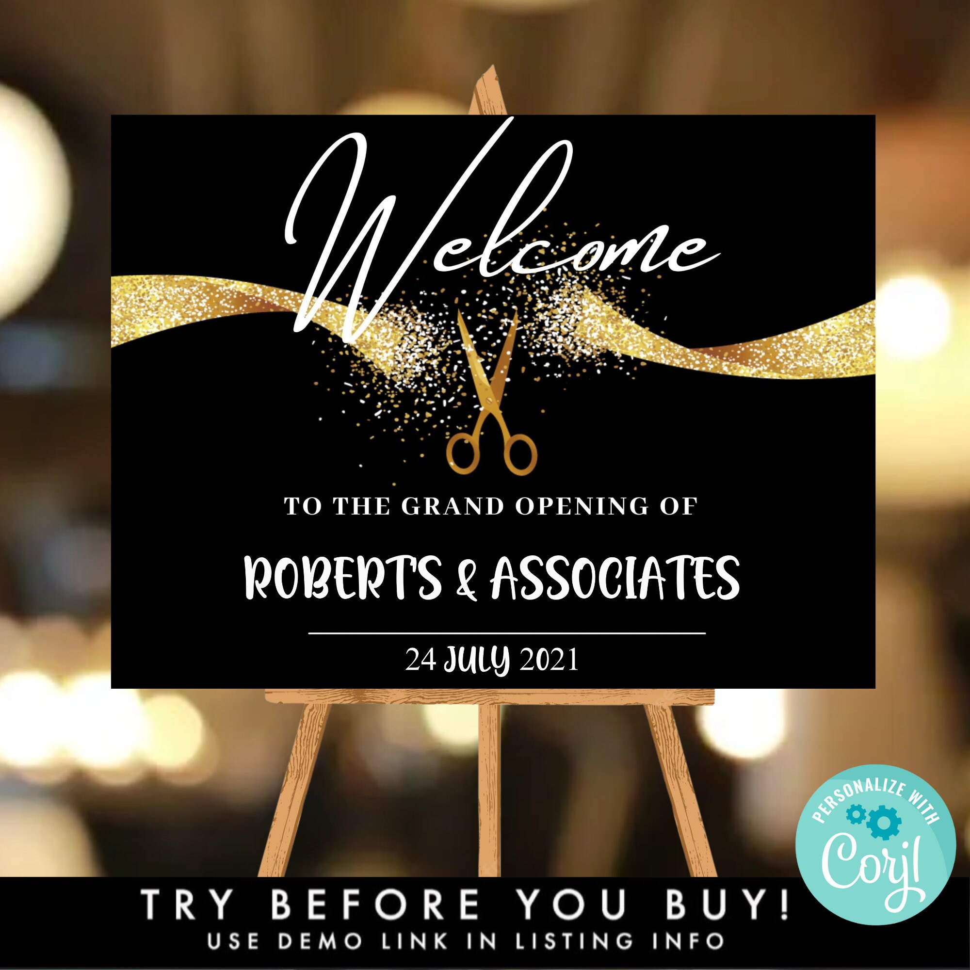 Grand Opening Welcome Sign Template, Printable Digital Download ...
