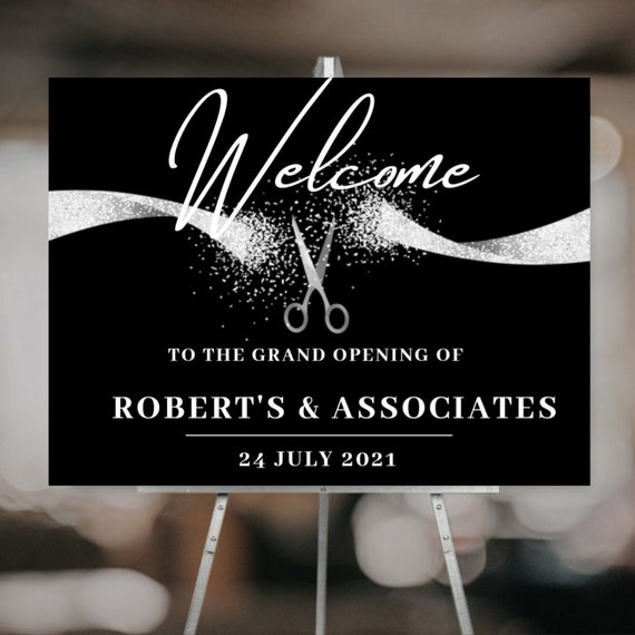 Grand Opening Welcome Sign Edit Yourself Template Printable - Etsy