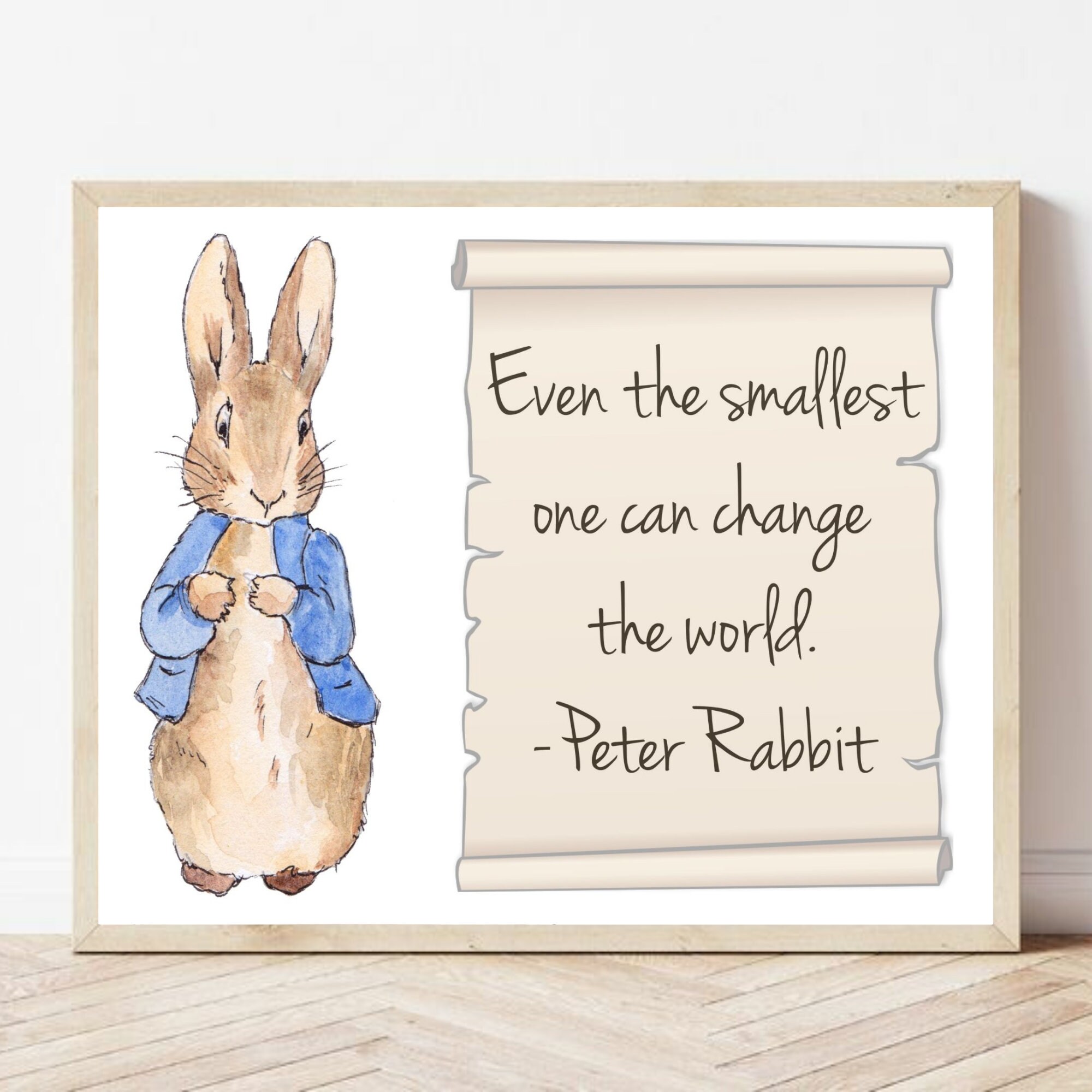 Peter Rabbit Nursery Wall Art, Even the Smallest One Can Change the ...