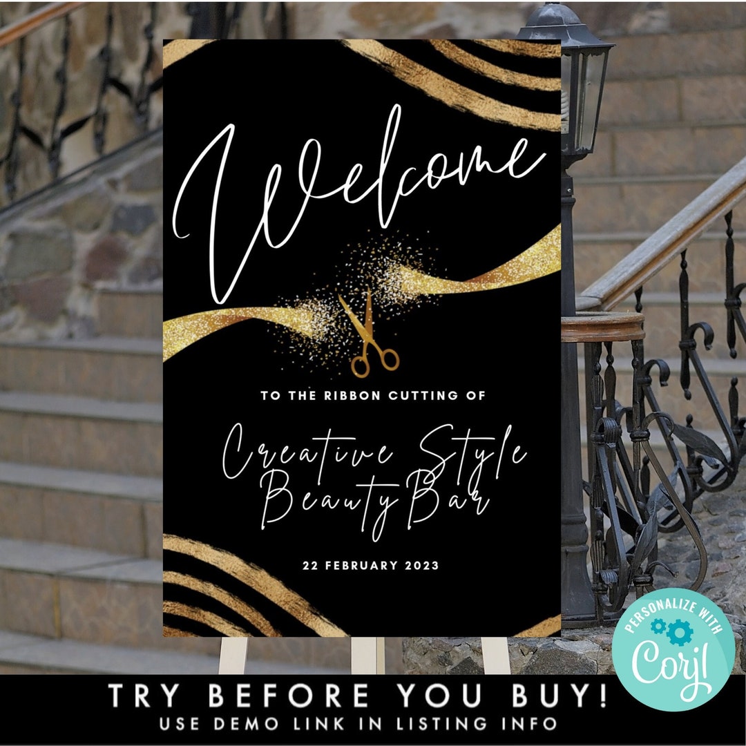 Grand Opening Welcome Sign Edit Yourself Template, Printable Sign 24X36 ...
