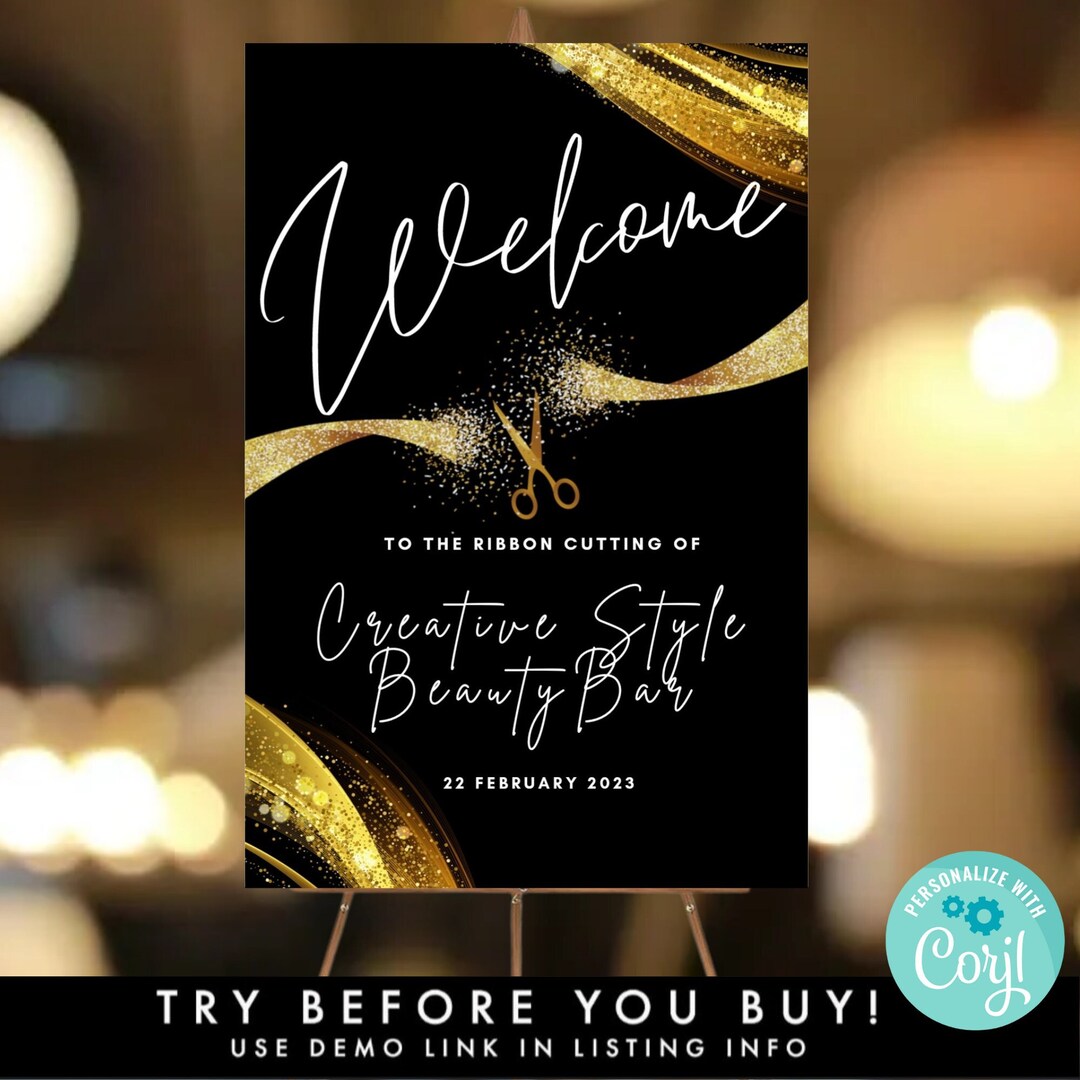 Grand Opening Welcome Sign Edit Yourself Template, Printable Sign 24X36 ...