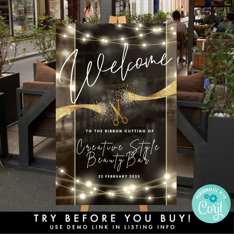 Grand Opening Welcome Sign Edit Yourself Template, Printable Sign 24X36 ...