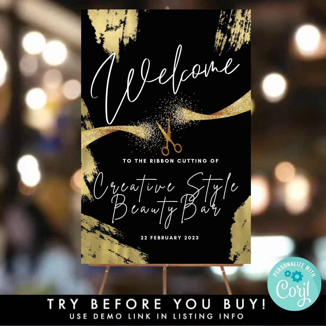 Grand Opening Welcome Sign Edit Yourself Template, Printable Sign 24X36 ...