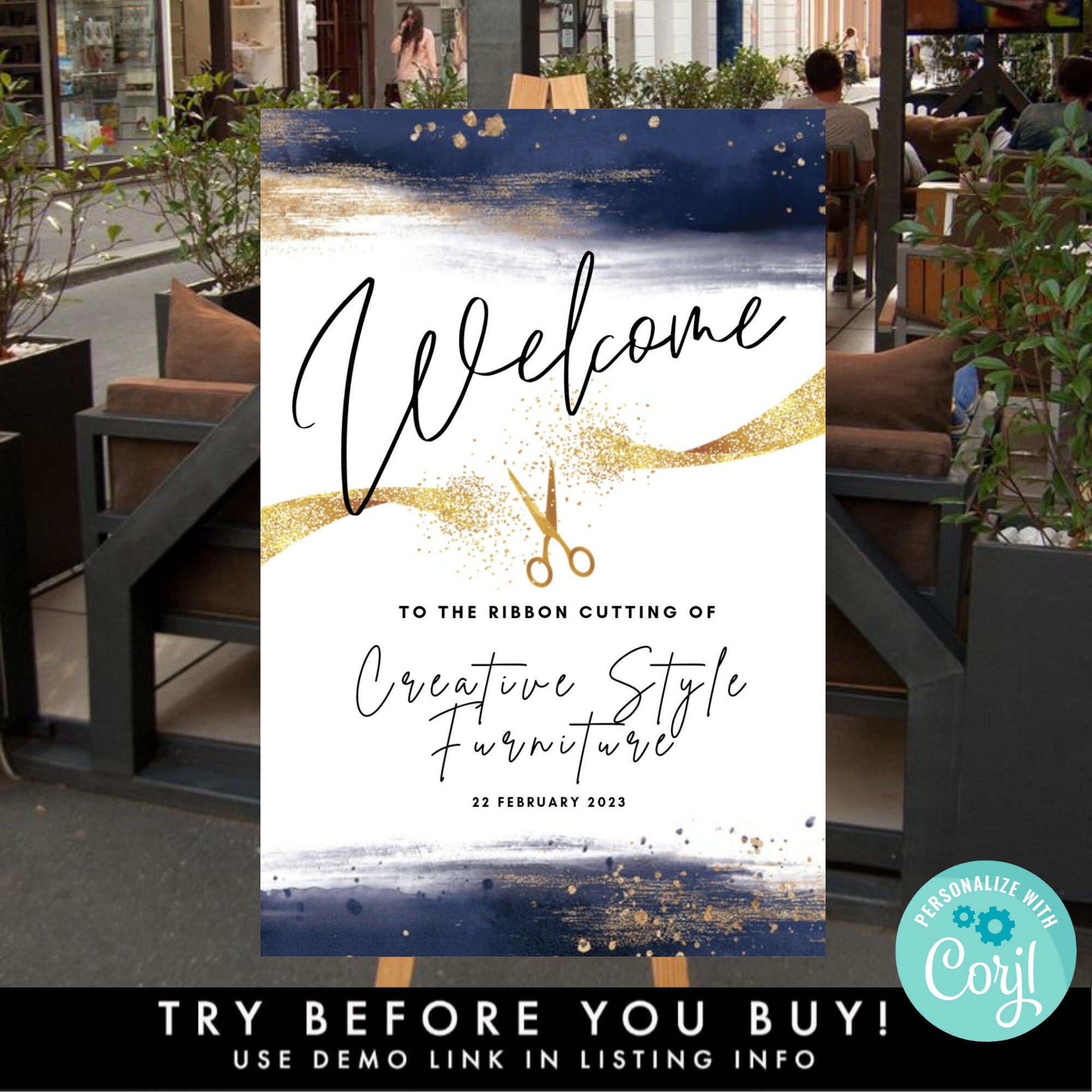 Grand Opening Welcome Sign Edit Yourself Template, Printable Sign 24X36 ...