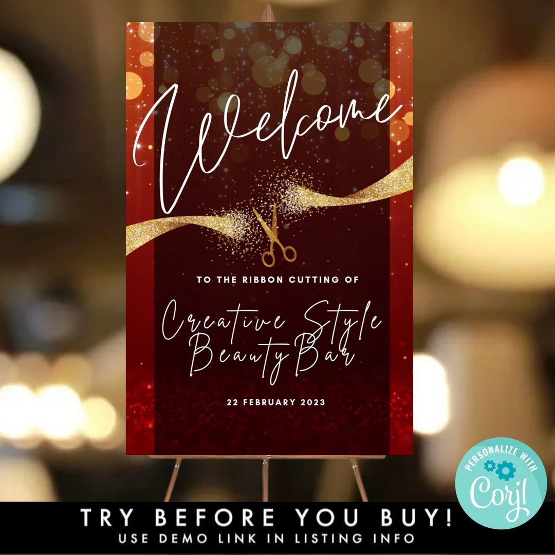 Grand Opening Welcome Sign Edit Yourself Template, Printable Sign 24X36 ...