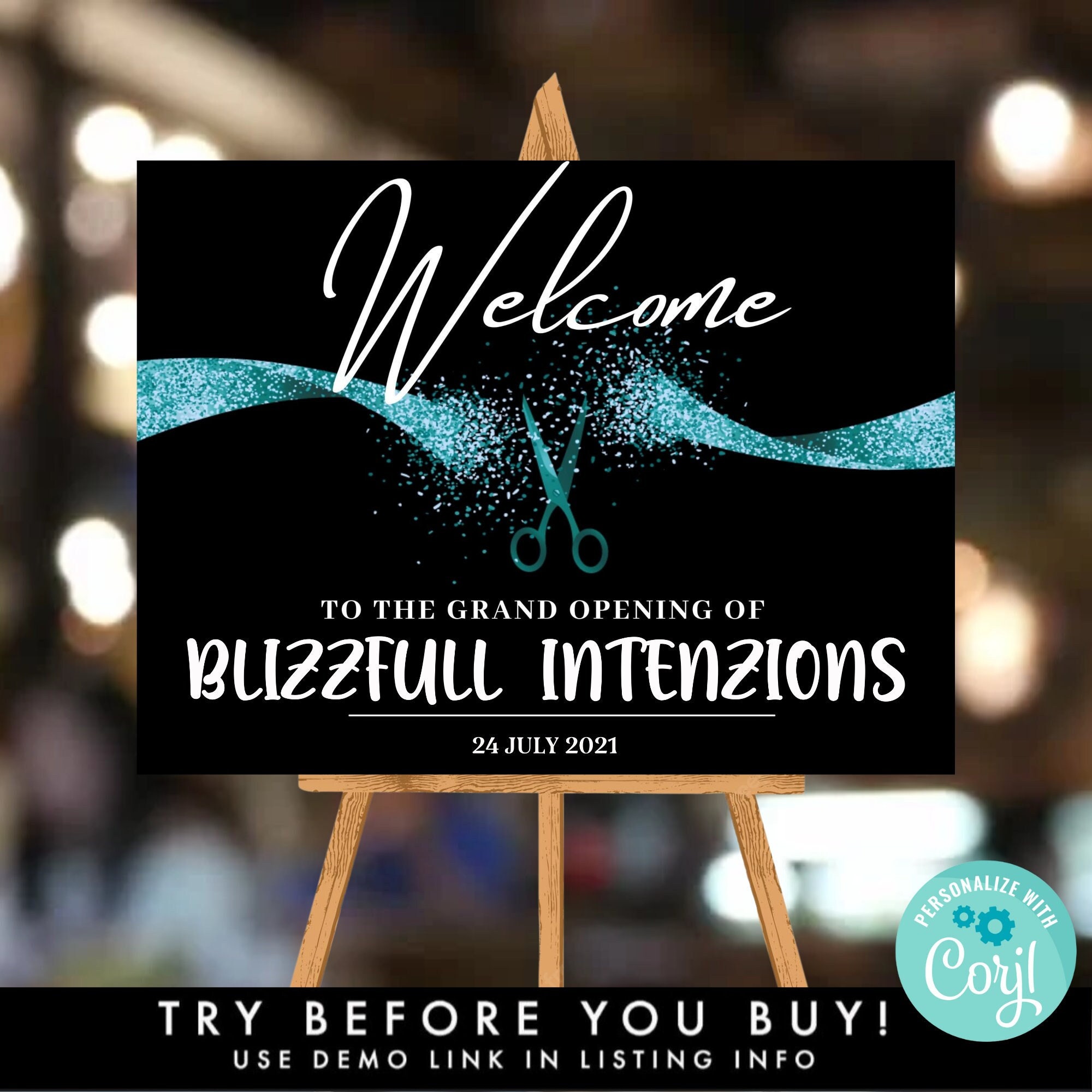 Grand Opening Welcome Sign Edit Yourself Template, Printable Sign 24x18 ...