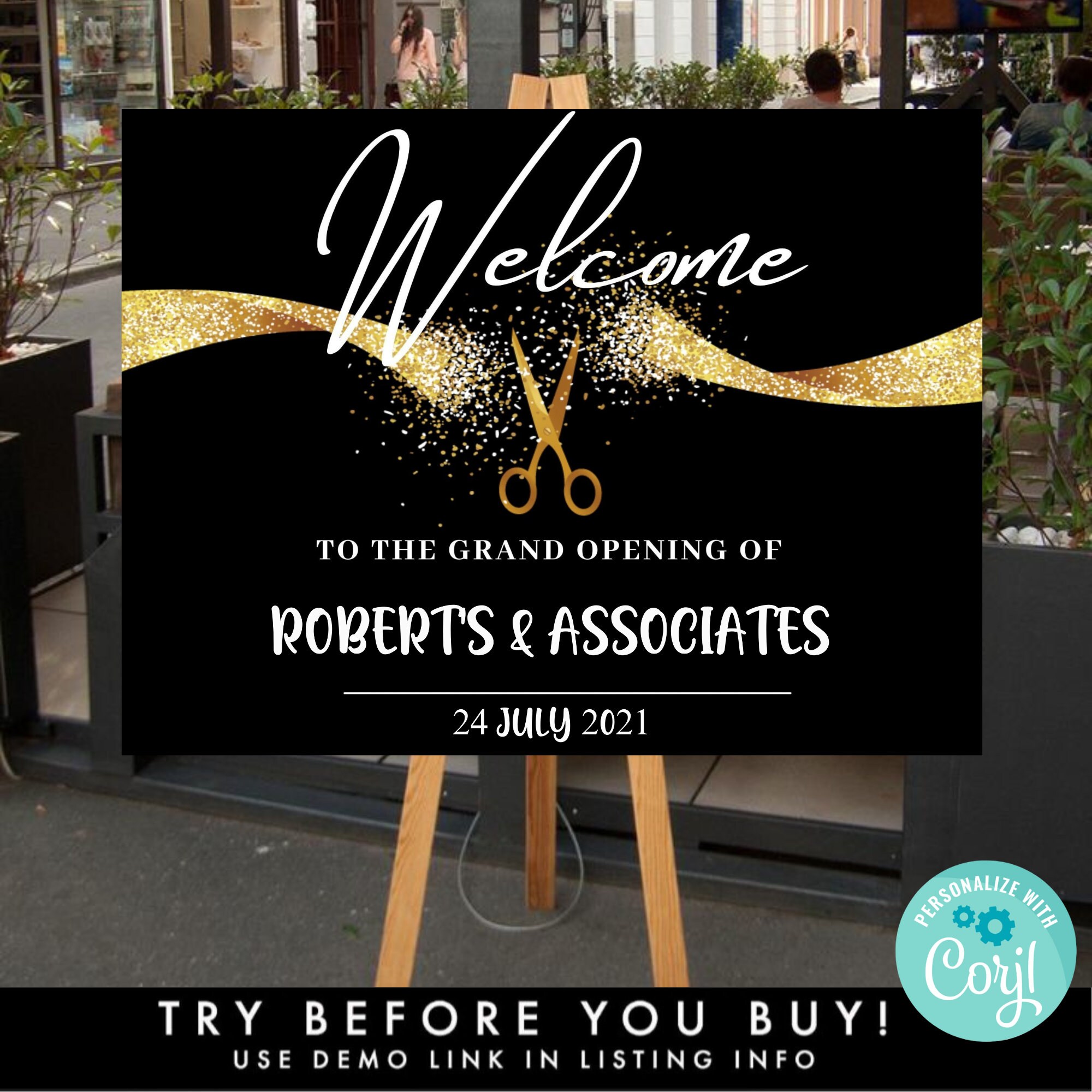 Grand Opening Welcome Sign Template, Printable Digital Download ...