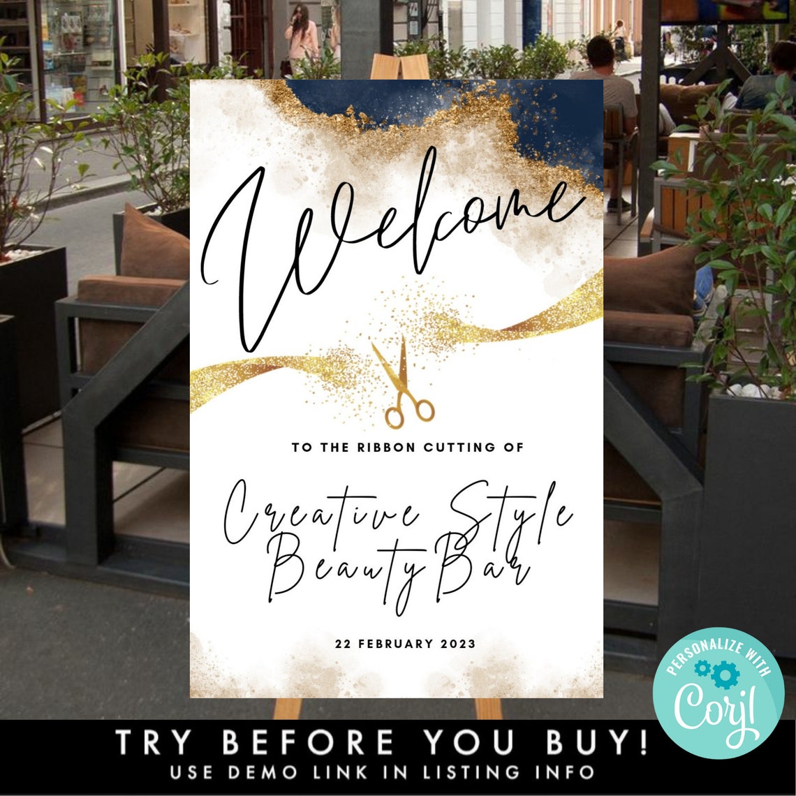 Grand Opening Welcome Sign Edit Yourself Template, Printable Sign 24X36 ...