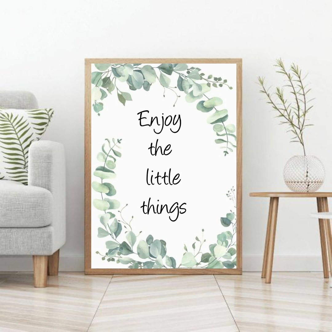Enjoy the Little Things Printable Wall Art Quote Modern - Etsy