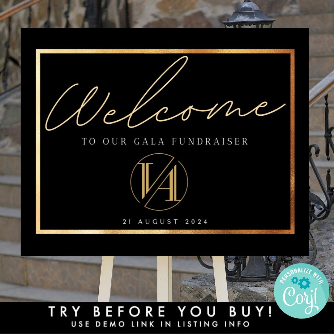 Corporate Event Welcome Sign, Editable Business Function Signage ...