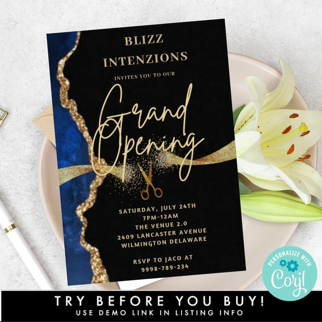 Electronic Grand Opening Launch Party Invitation Template, Paperless ...