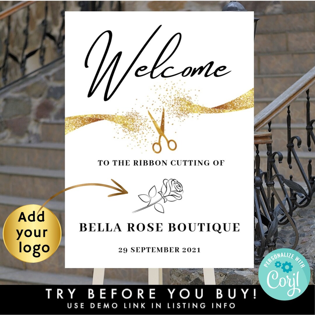 Grand Opening Welcome Sign Template, Printable Digital Download ...