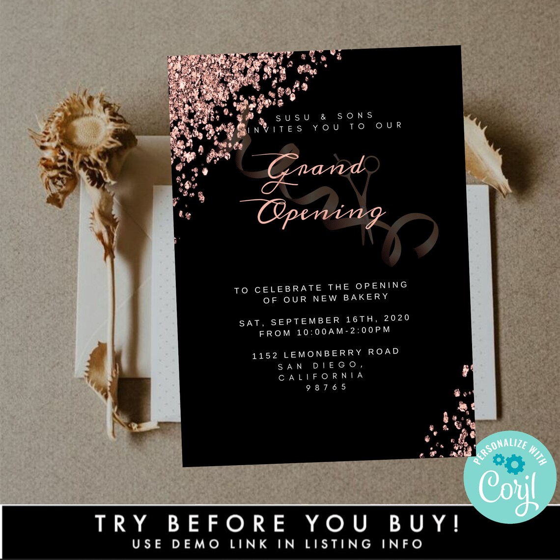 Electronic Grand Opening Launch Party Invitation Template | Etsy