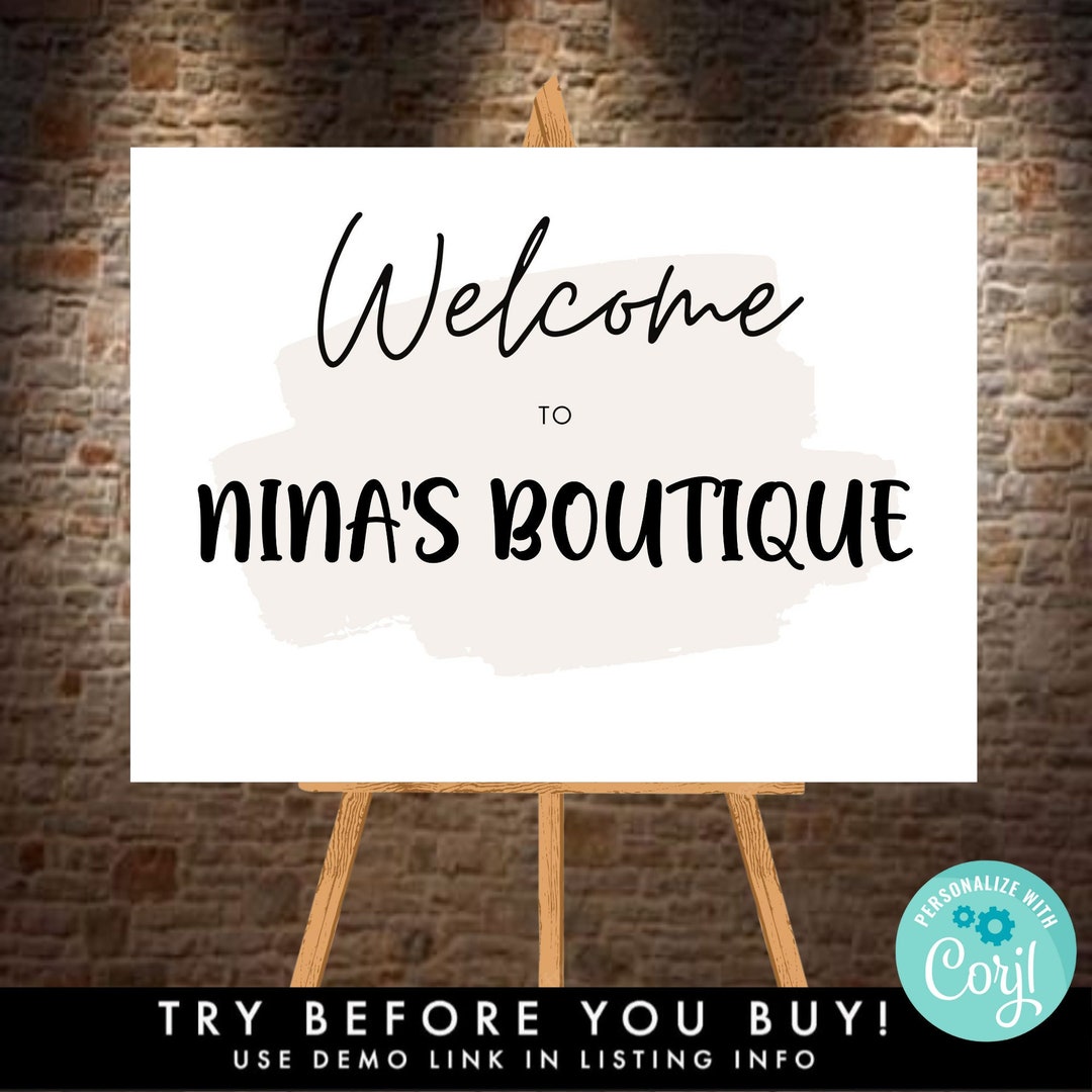 Welcome Sign Edit Yourself Template, DIY Printable Sign 24X18 and 36x24 ...