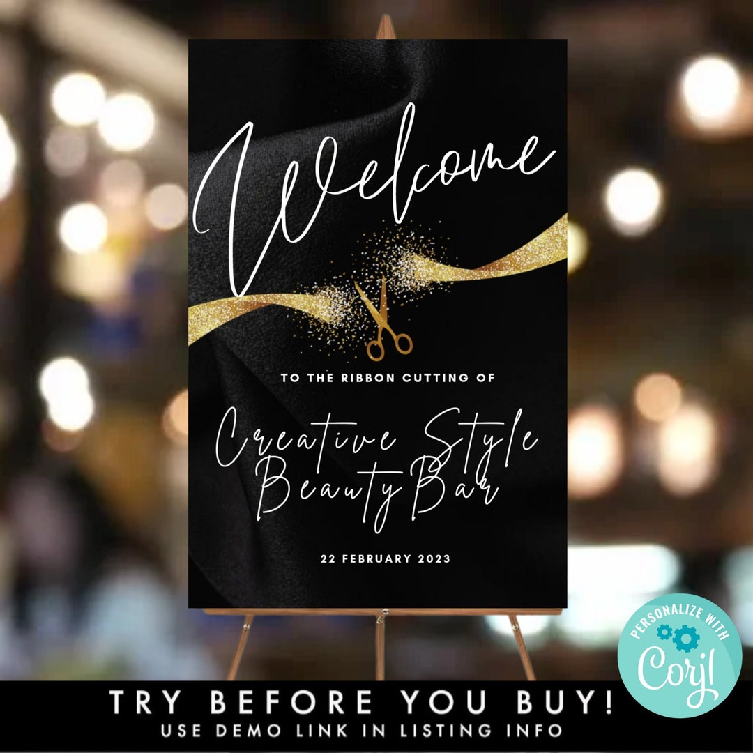 Grand Opening Welcome Sign Edit Yourself Template, Printable Sign 24X36 ...