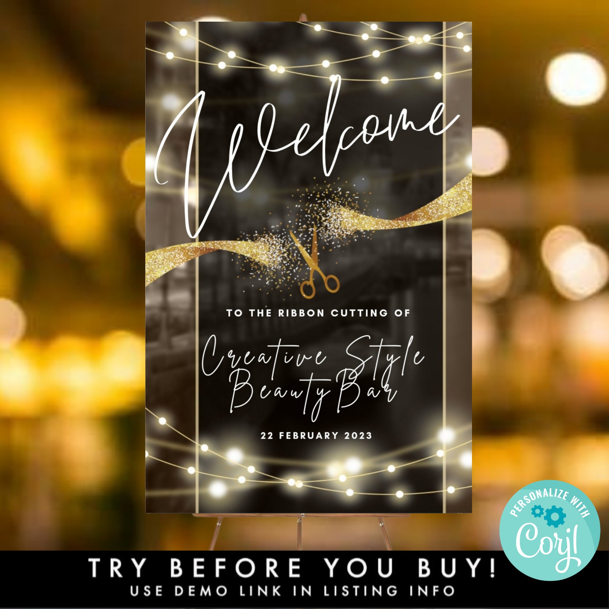 Grand Opening Welcome Sign Edit Yourself Template, Printable Sign 24X36 ...