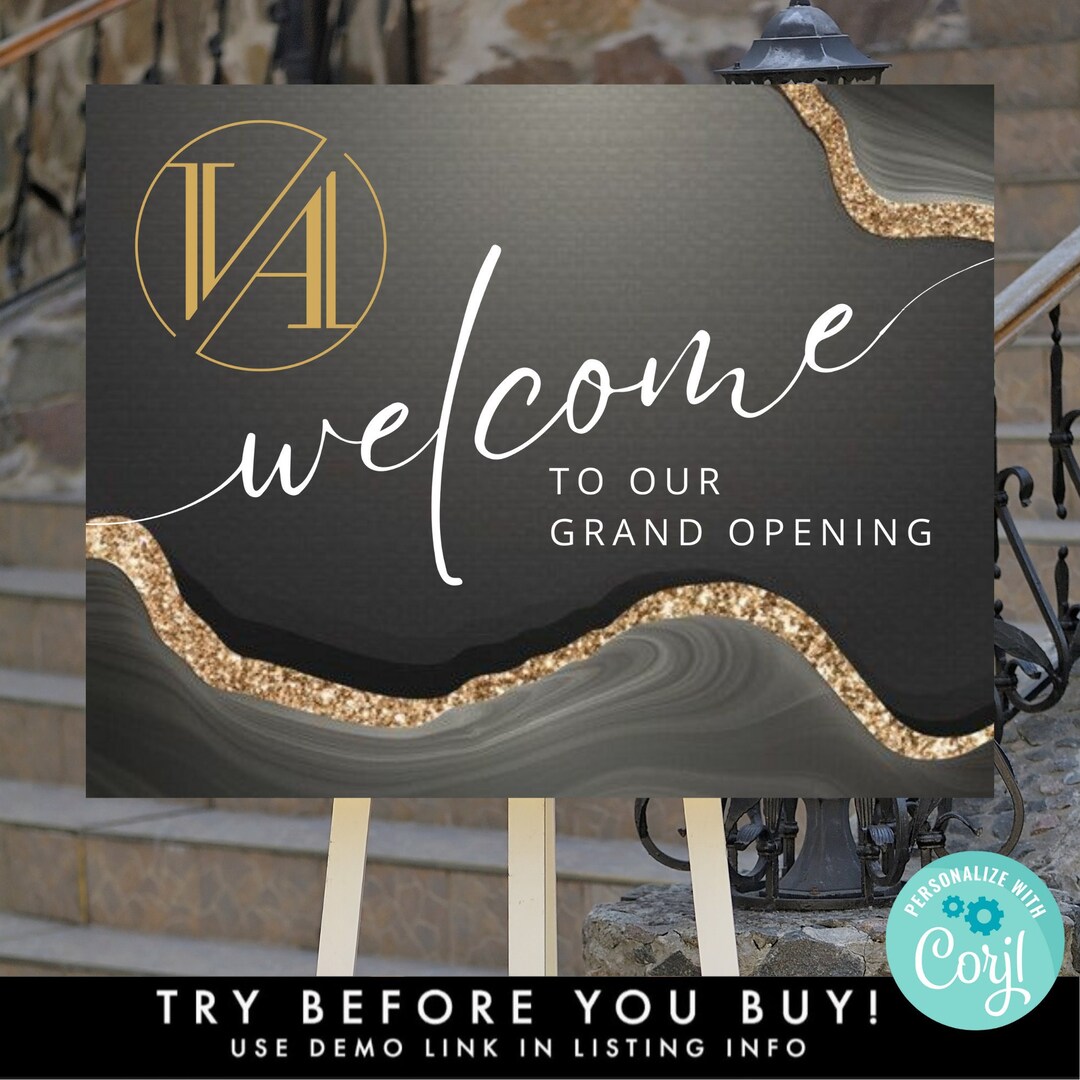 Grand Opening Welcome Sign Template, Printable Digital Download ...