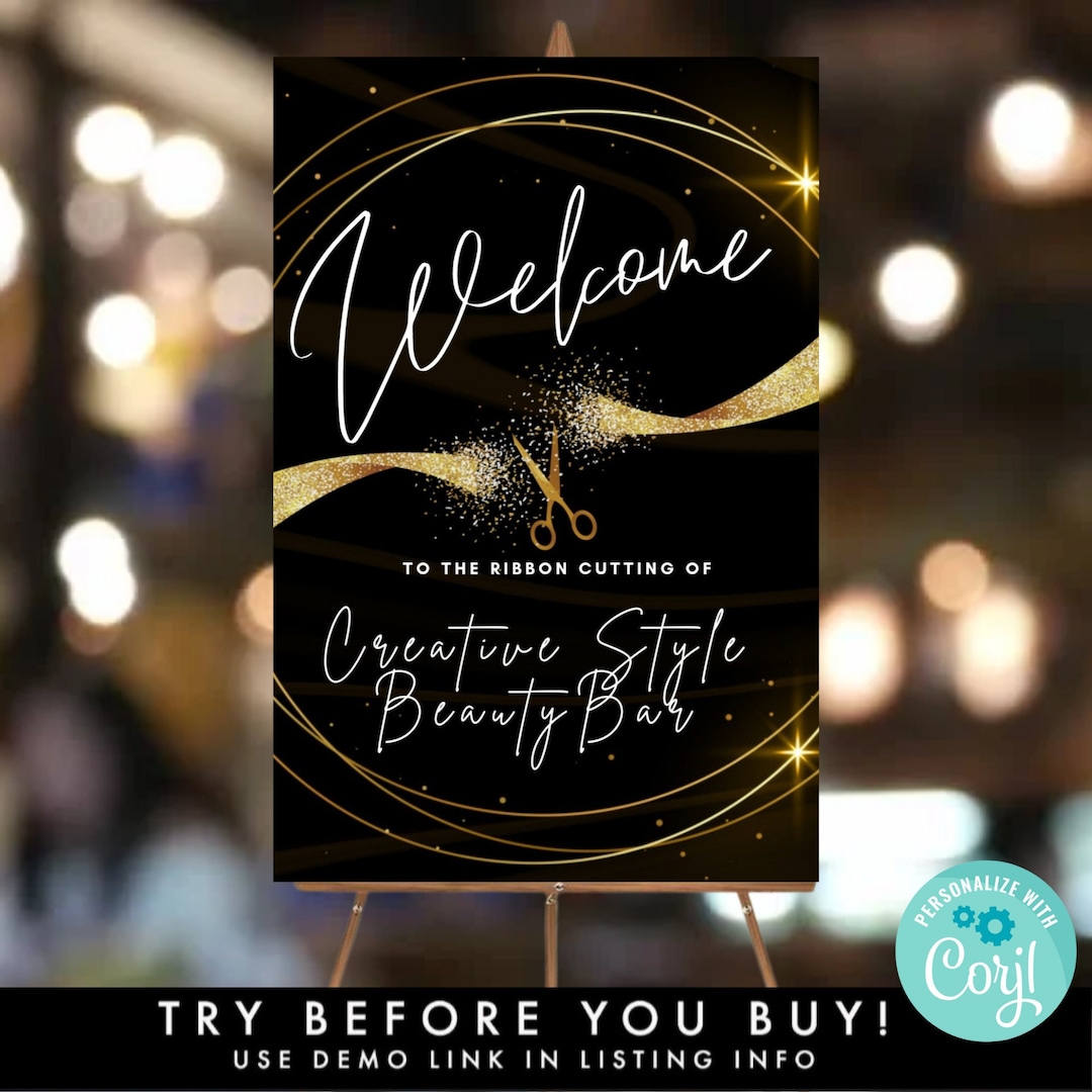 Grand Opening Welcome Sign Edit Yourself Template, Printable Sign 24X36 ...