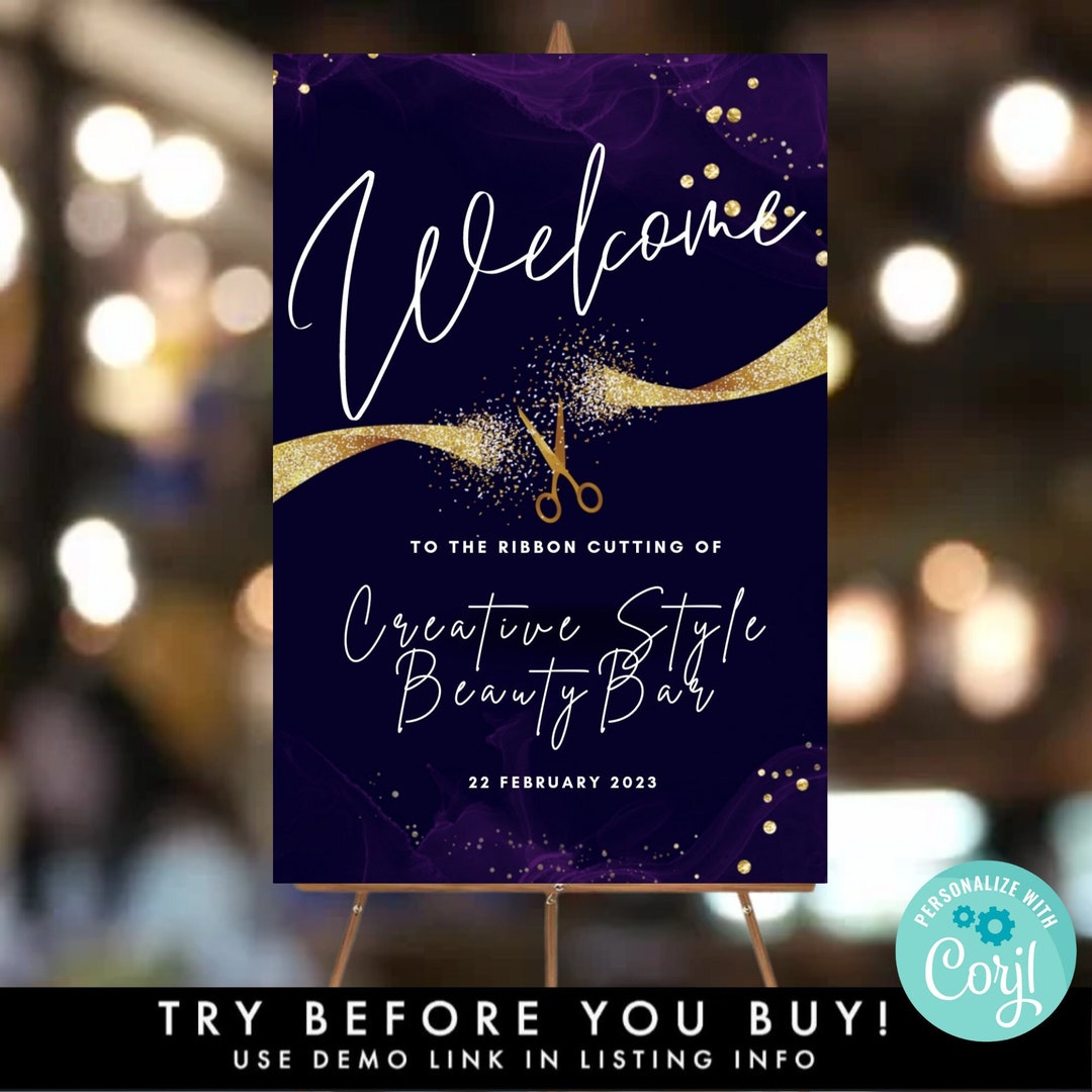 Grand Opening Welcome Sign Edit Yourself Template, Printable Sign 24X36 ...