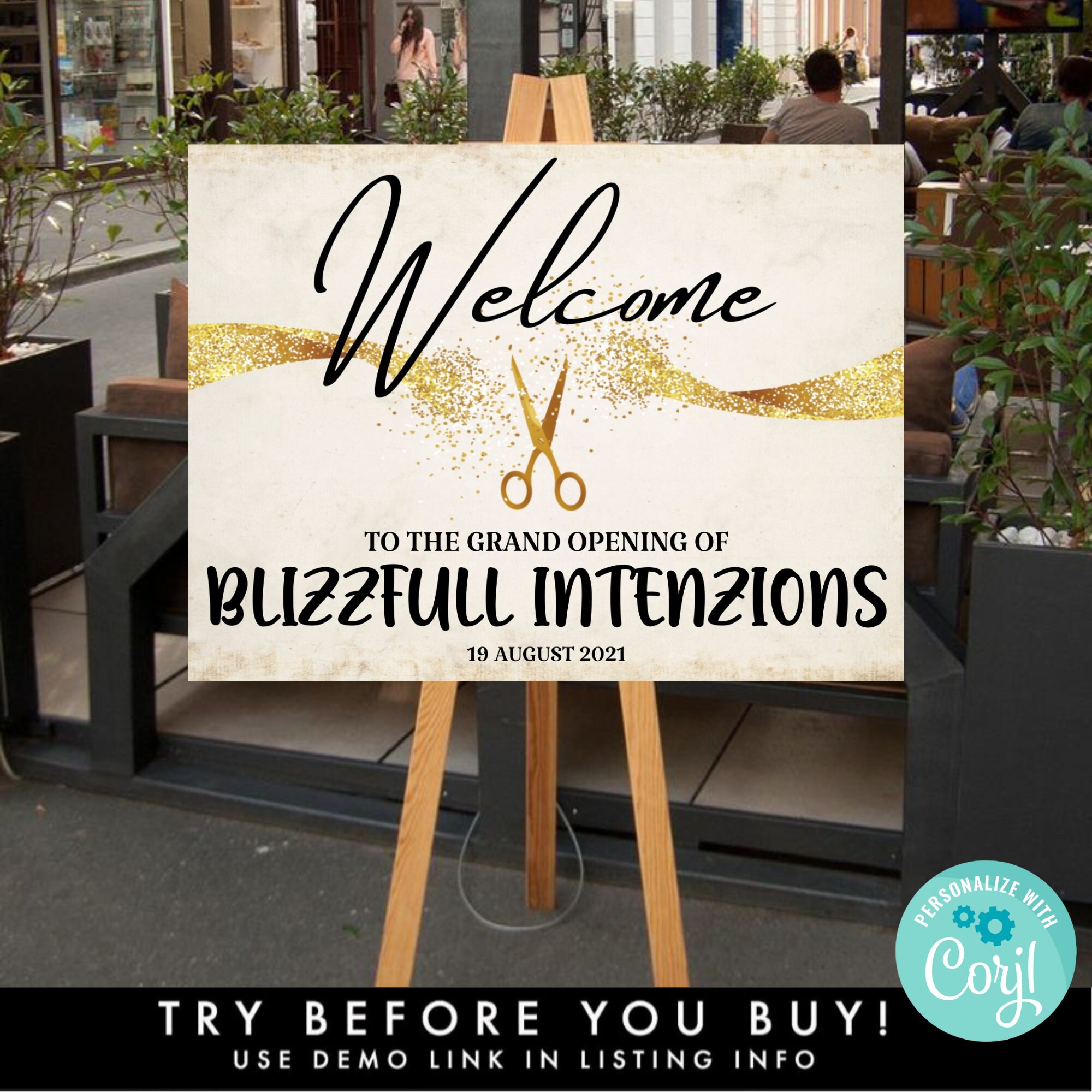 Grand Opening Welcome Sign Edit Yourself Template, Printable Sign 24 X ...