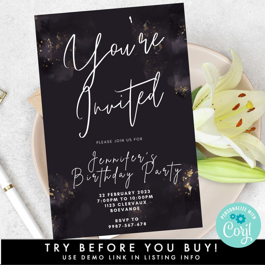 Modern Business Invitation Template, Grand Opening Invitation, Digital ...