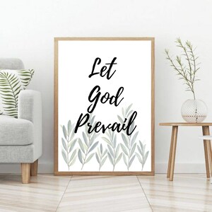 Let God Prevail Print, Hope Scripture Printable, Faith Bible Verse Wall ...