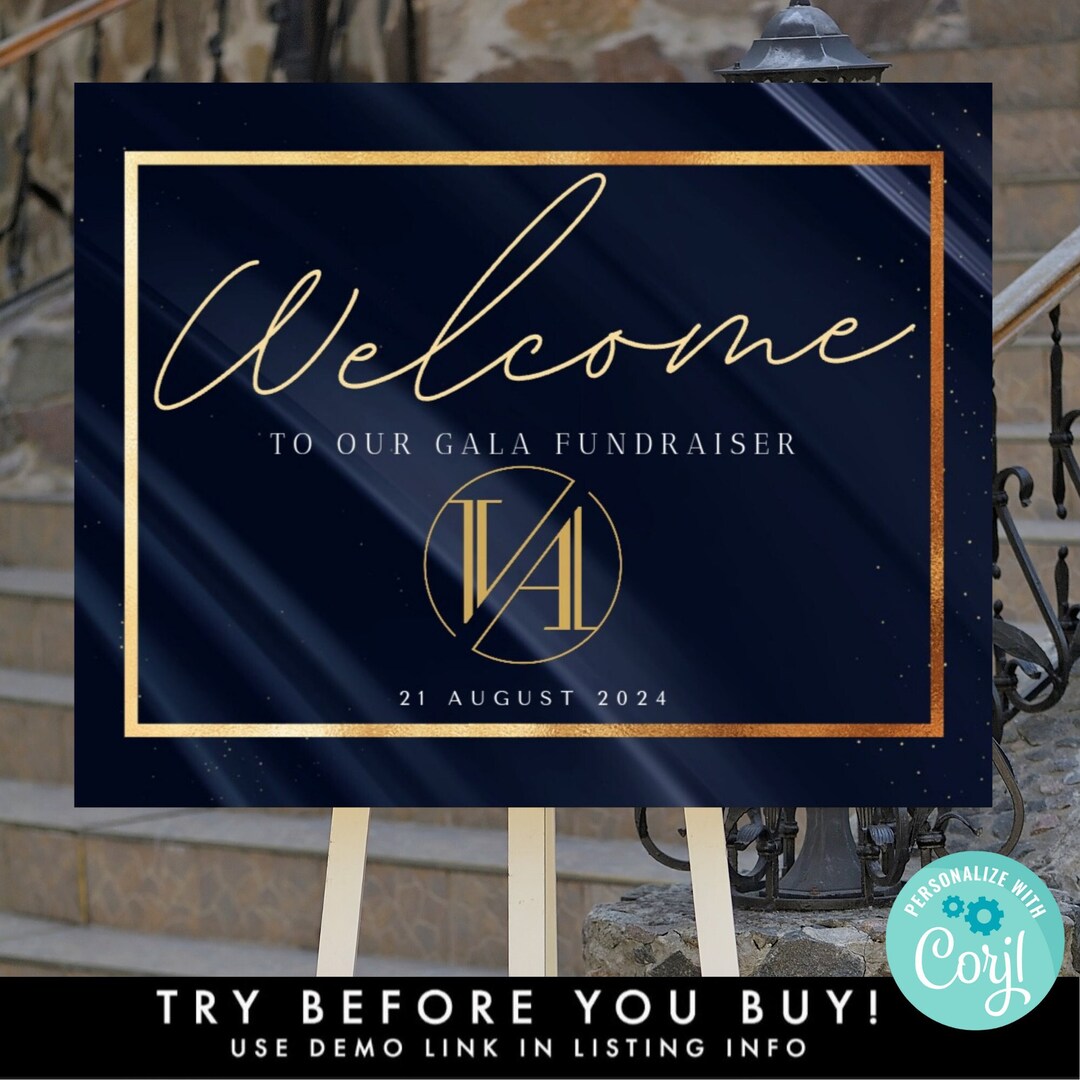 Printable Welcome Sign, Business Custom Easel Sign Editable Template ...