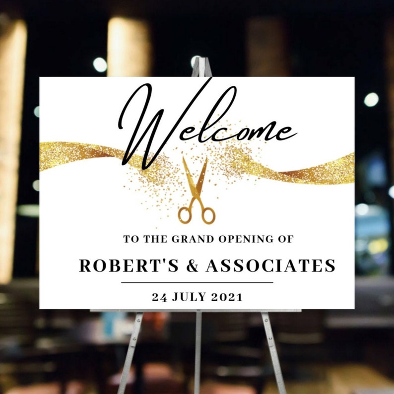 Grand Opening Welcome Sign Edit Yourself Template Printable - Etsy
