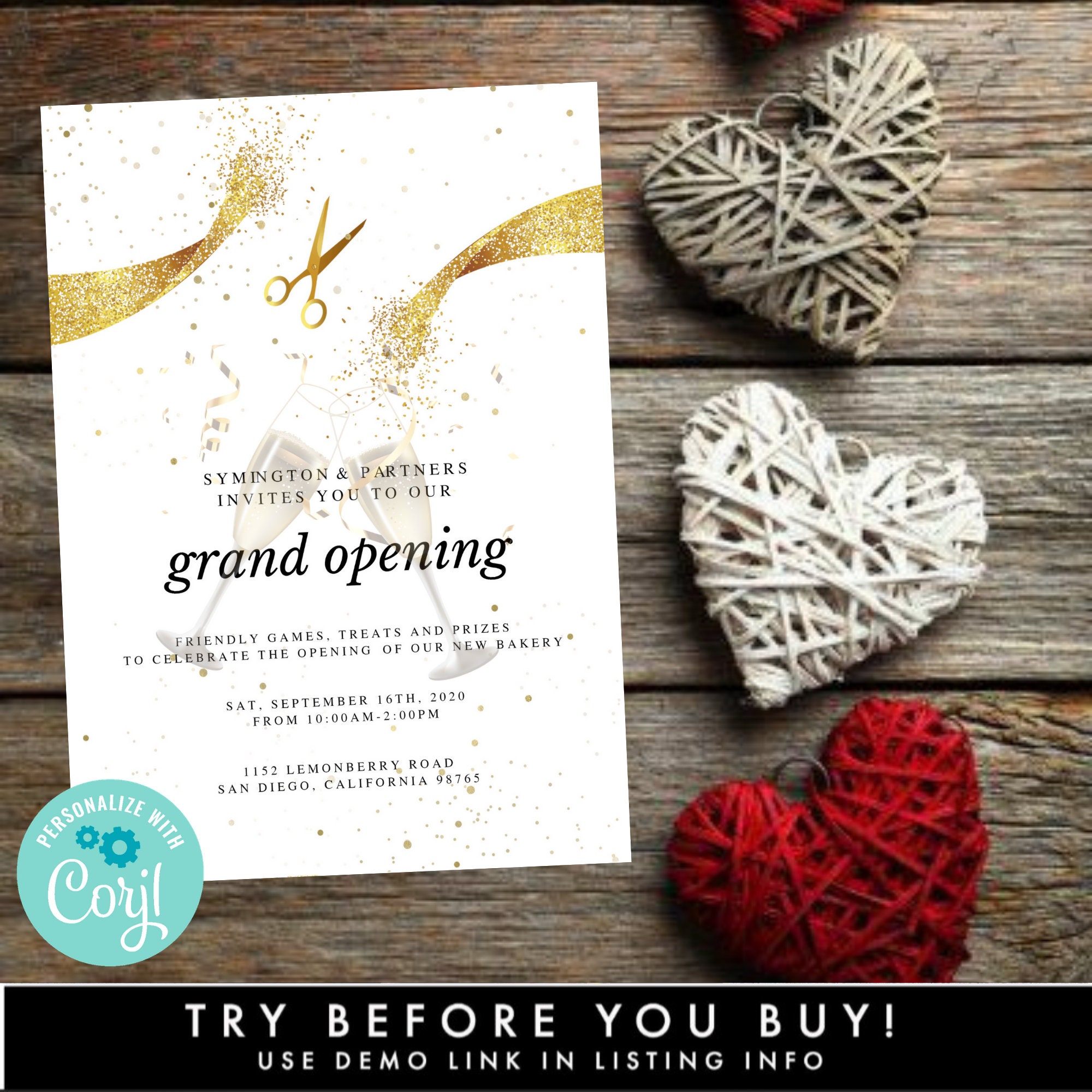 Electronic Grand Opening Launch Party Invitation Template, Social Media ...