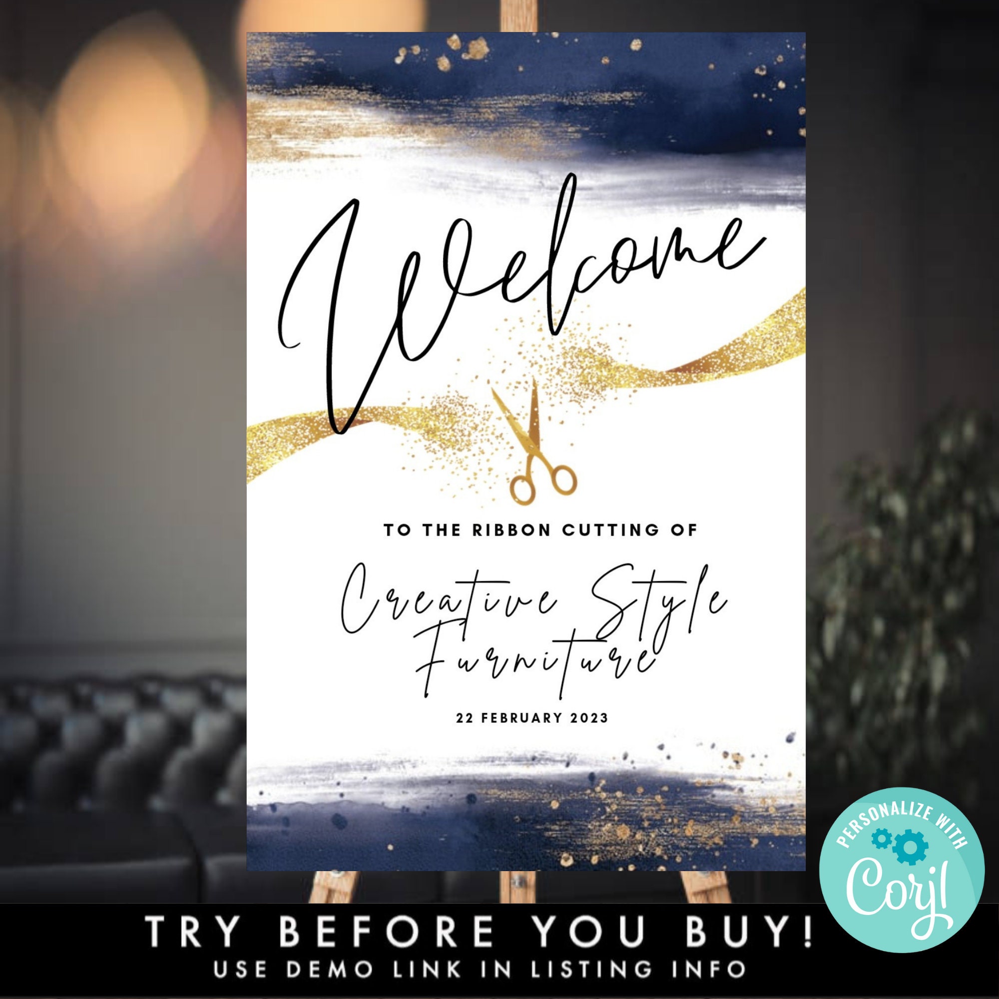 Grand Opening Welcome Sign Edit Yourself Template, Printable Sign 24X36 ...