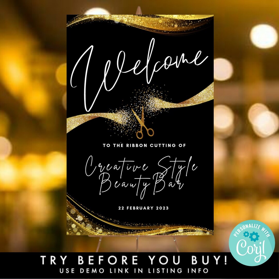 Grand Opening Welcome Sign Edit Yourself Template, Printable Sign 24X36 ...