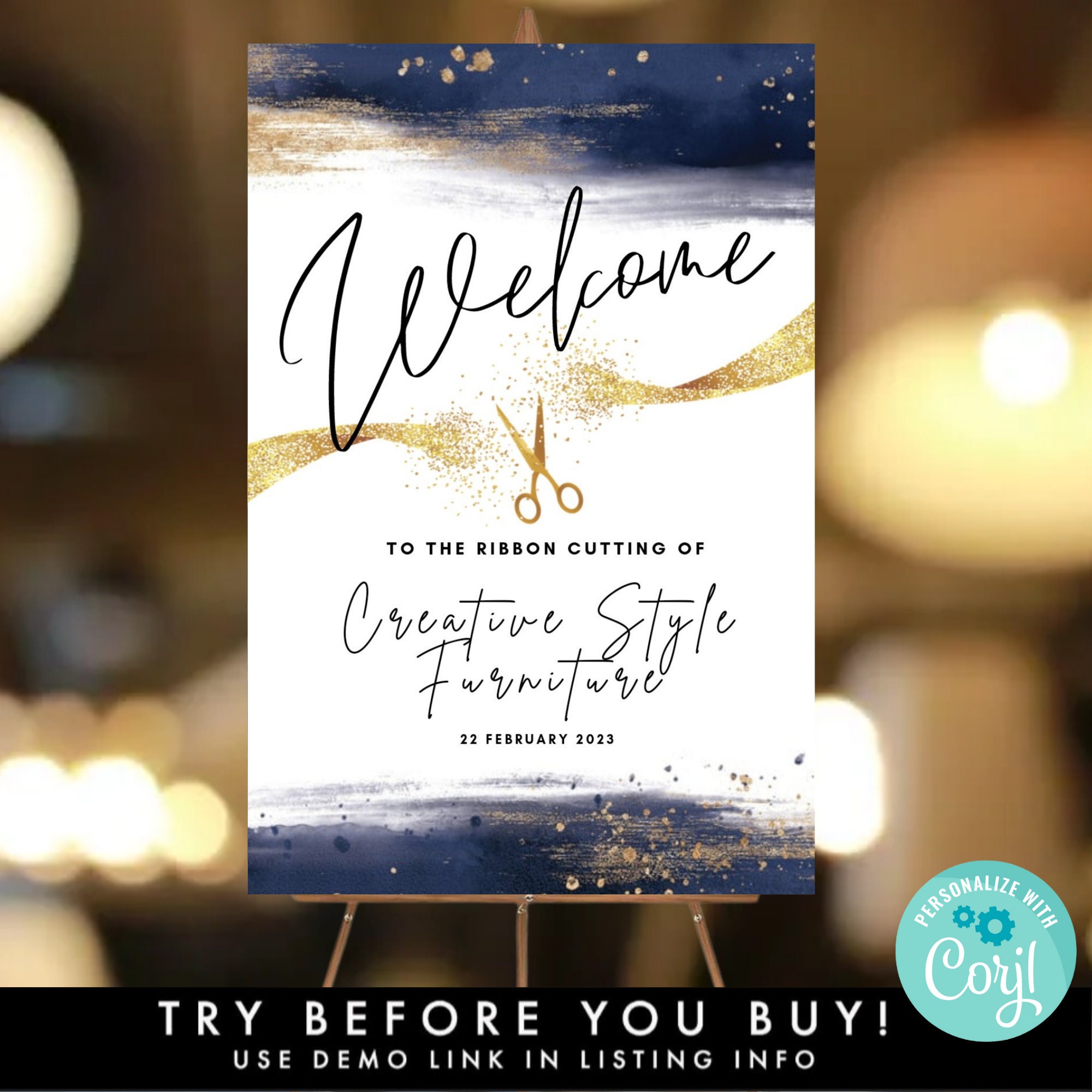 Grand Opening Welcome Sign Edit Yourself Template, Printable Sign 24X36 ...