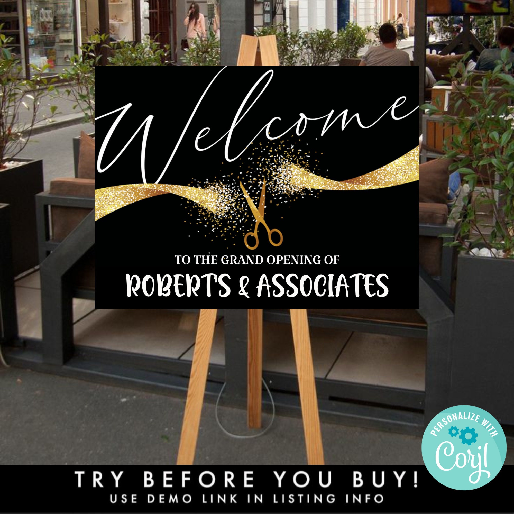 Grand Opening Welcome Sign Edit Yourself Template, Printable Sign 24x18 ...