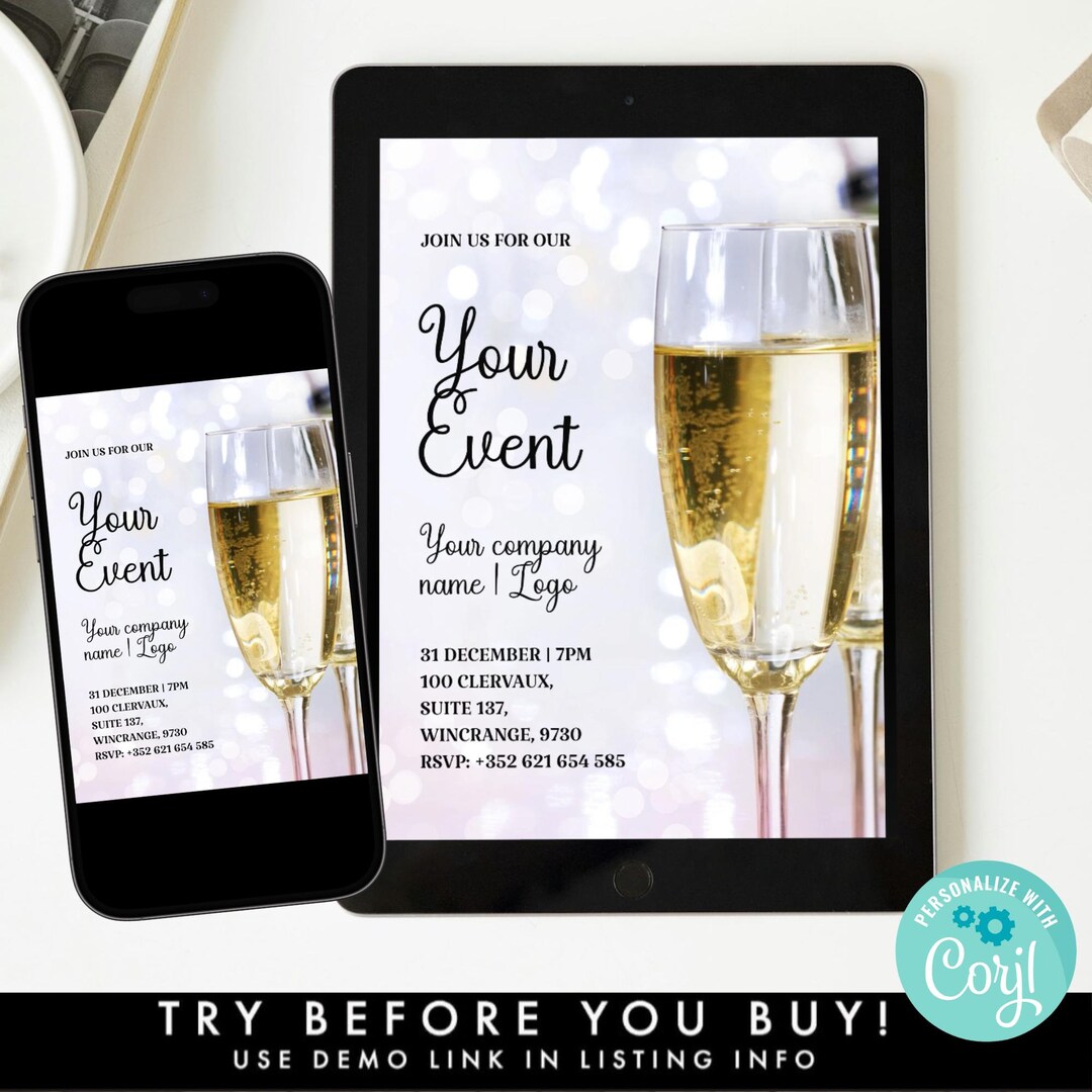Editable Invitation Template, Any Occasion Invite UNLIMITED ACCESS ...